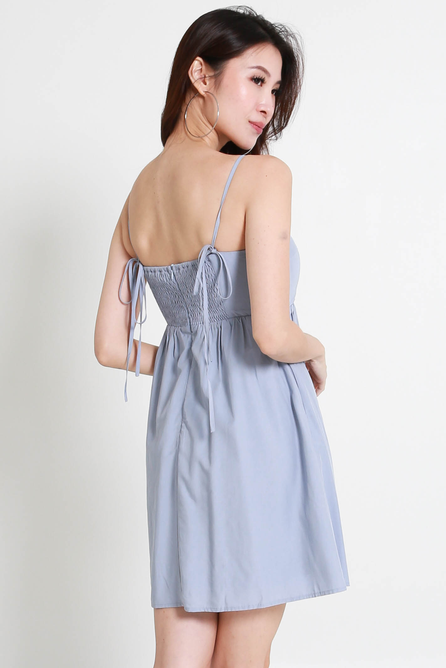 Kerstin Tie String Dress (Ocean Blue) | Carrislabelle