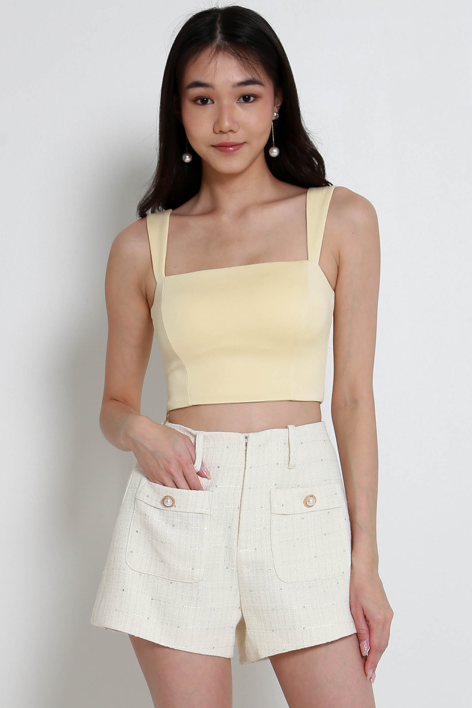 *Cloud* Andrea Straight Neck Top V2 (Daffodil) | Carrislabelle